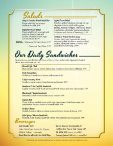 New Menu | Bread of Life Cafe