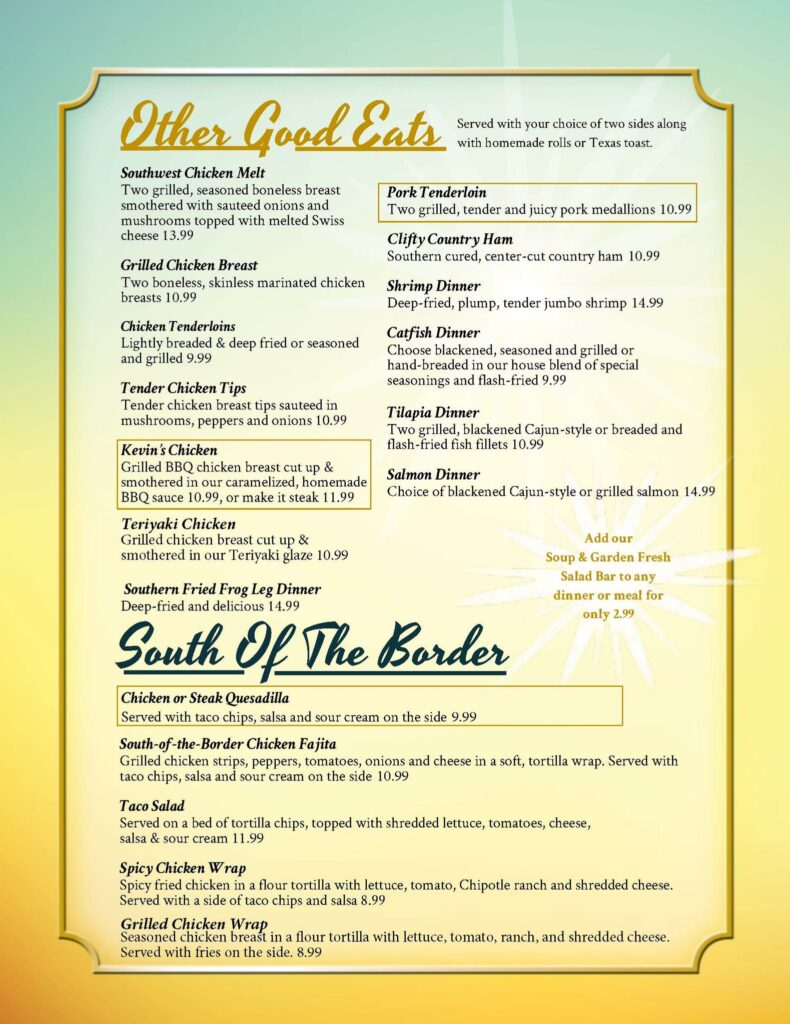 New Menu | Bread of Life Cafe
