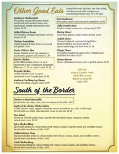 New Menu | Bread of Life Cafe